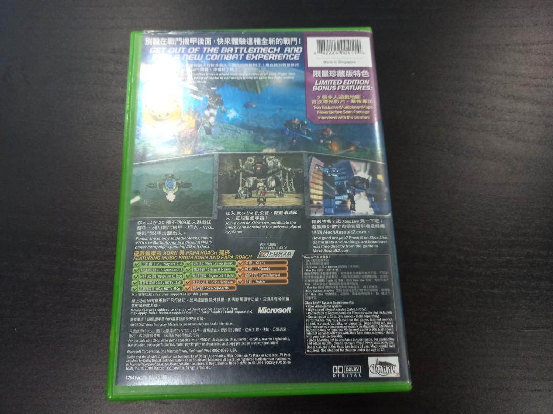 Xbox Original - Mechassault 2 LoneWolf, Video Gaming, Video Games, Xbox ...