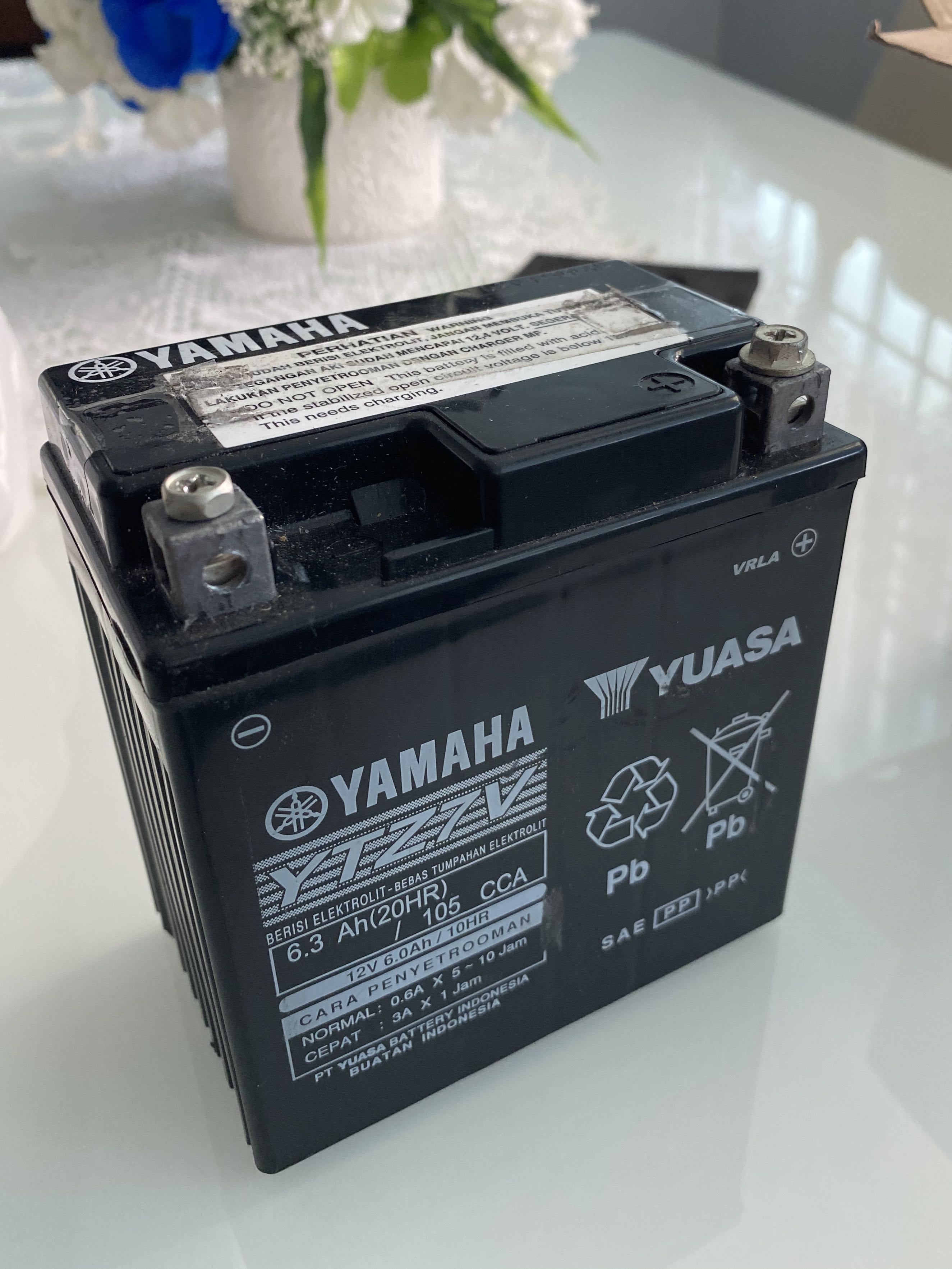 Yamaha YTZ7V Battery, Motorcycles, Motorcycle Accessories on Carousell