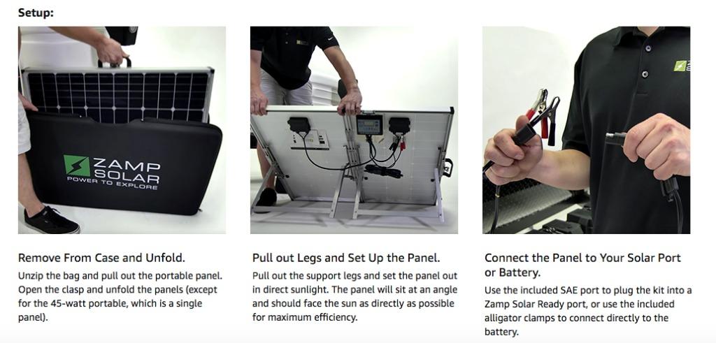 Zamp solar Legacy Series 140-Watt Portable Solar Panel Kit with ...