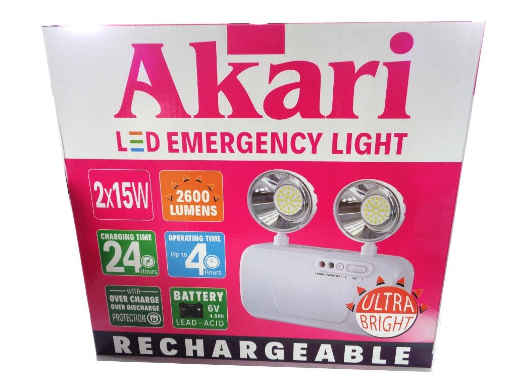 Akari LED Emergency Light (AELG-L420), Furniture & Home Living ...