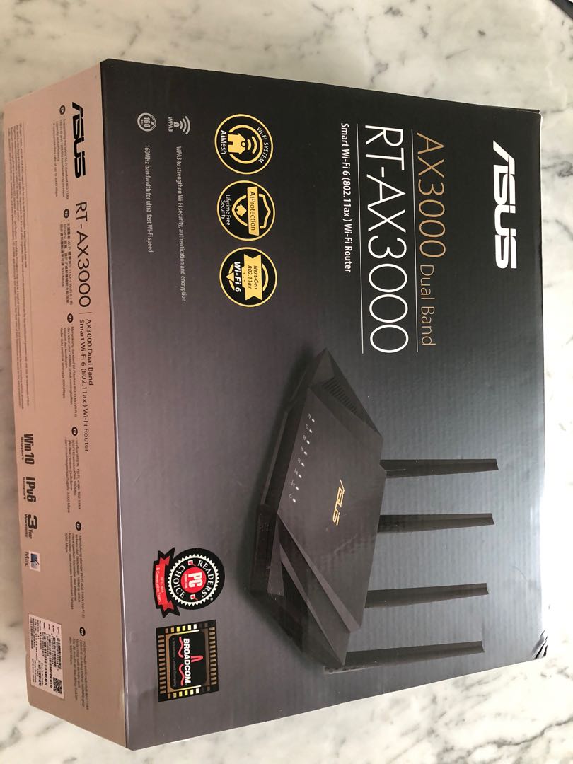 Asus AX3000 dual band RT-AX3000 wifi 6 router, Computers & Tech, Parts ...