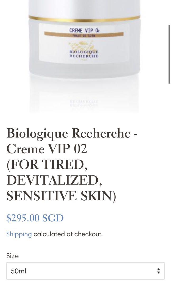 Biologique Recherche VIP O2 Cream 50ml, Beauty & Personal Care, Face ...