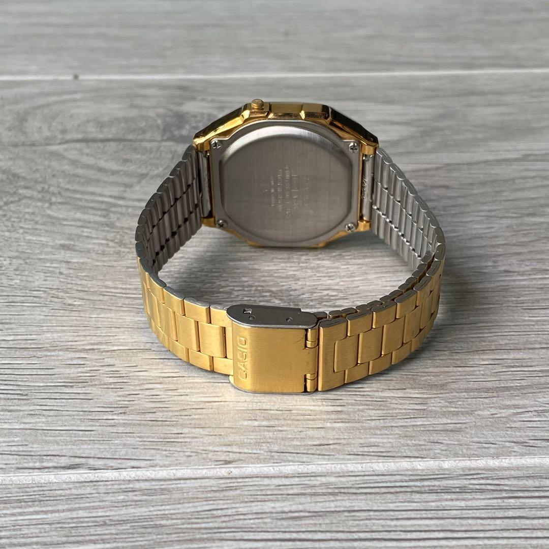 Casio Vintage Collection A168 Gold Metal Chronograph Watch Alarm, 名牌, 錶 ...