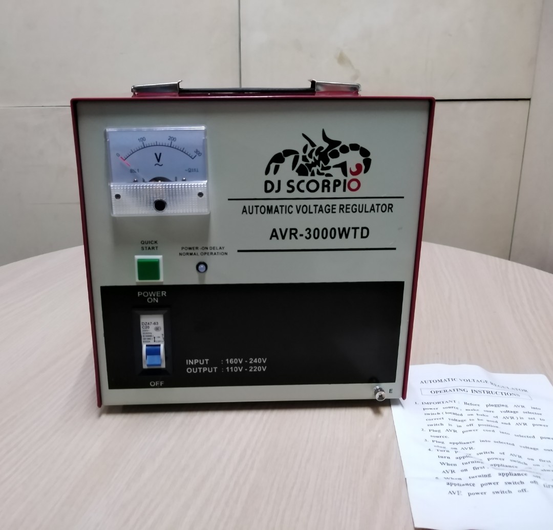 DJ SCORPIO 2000-3000W Automatic Voltage Regulator, Transformer, AVR ...