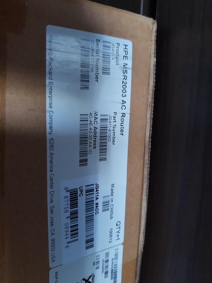 HP router HPE MSR 2003 BNIB, Electronics, Computer Parts & Accessories ...