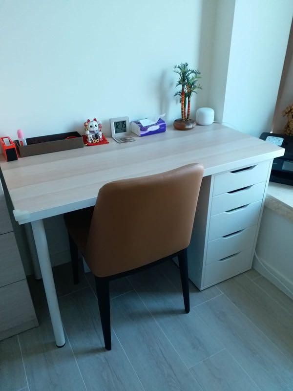 IKEA ALEX/LINNMON table & drawer unit, 傢俬＆家居, 傢俬, 櫃子、組合櫃及置物架 - Carousell