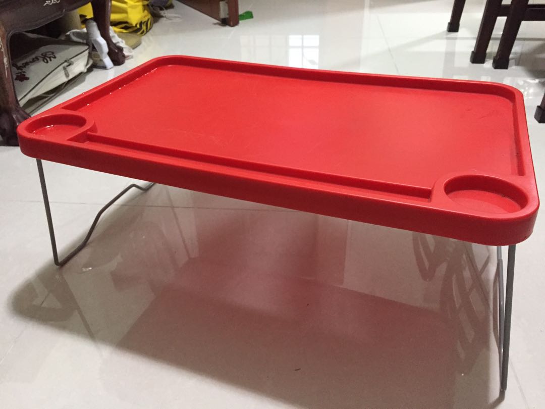 Ikea Nordby Foldable Red Bed Tray Breakfast Table Laptop Stand ...
