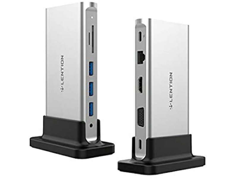 LENTION USB C Docking Station with 100W Power Delivery, 4K HDMI, VGA ...