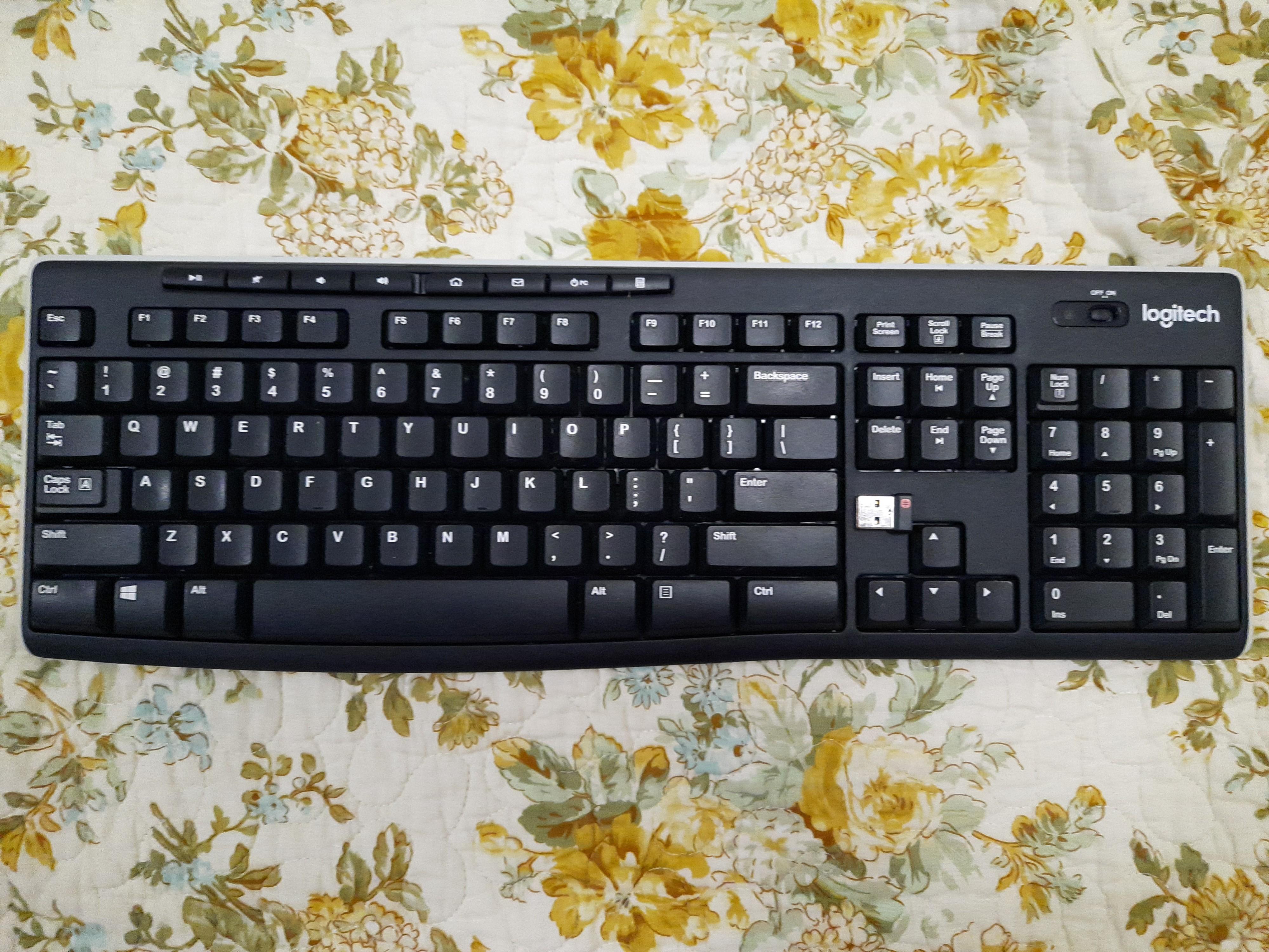 Logitech full-size wireless keyboard, Computers & Tech, Parts ...