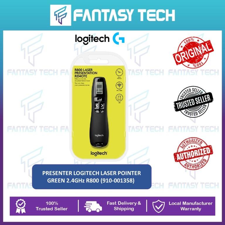 LOGITECH LASER POINTER 2.4GHz GREEN PRESENTER R800 (910-001358), TV ...