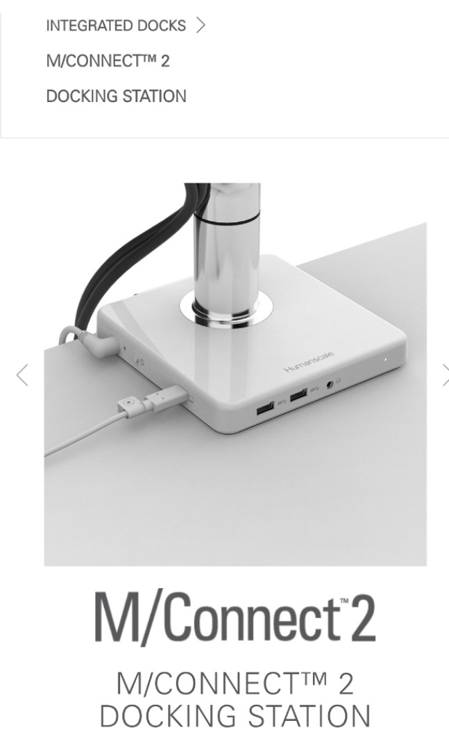 Monitor arm Humanscale M/Connect 2 Laptop Docking Station with Monitor ...