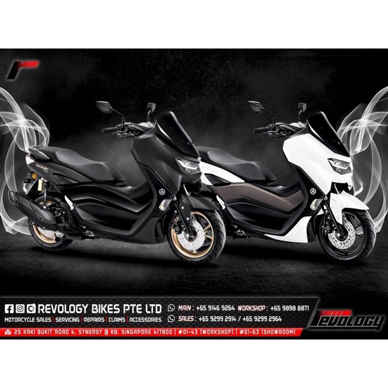 NEW YAMAHA NMAX 155 V2 CONNECTED BLACK / MILKY WHITE, Motorcycles ...