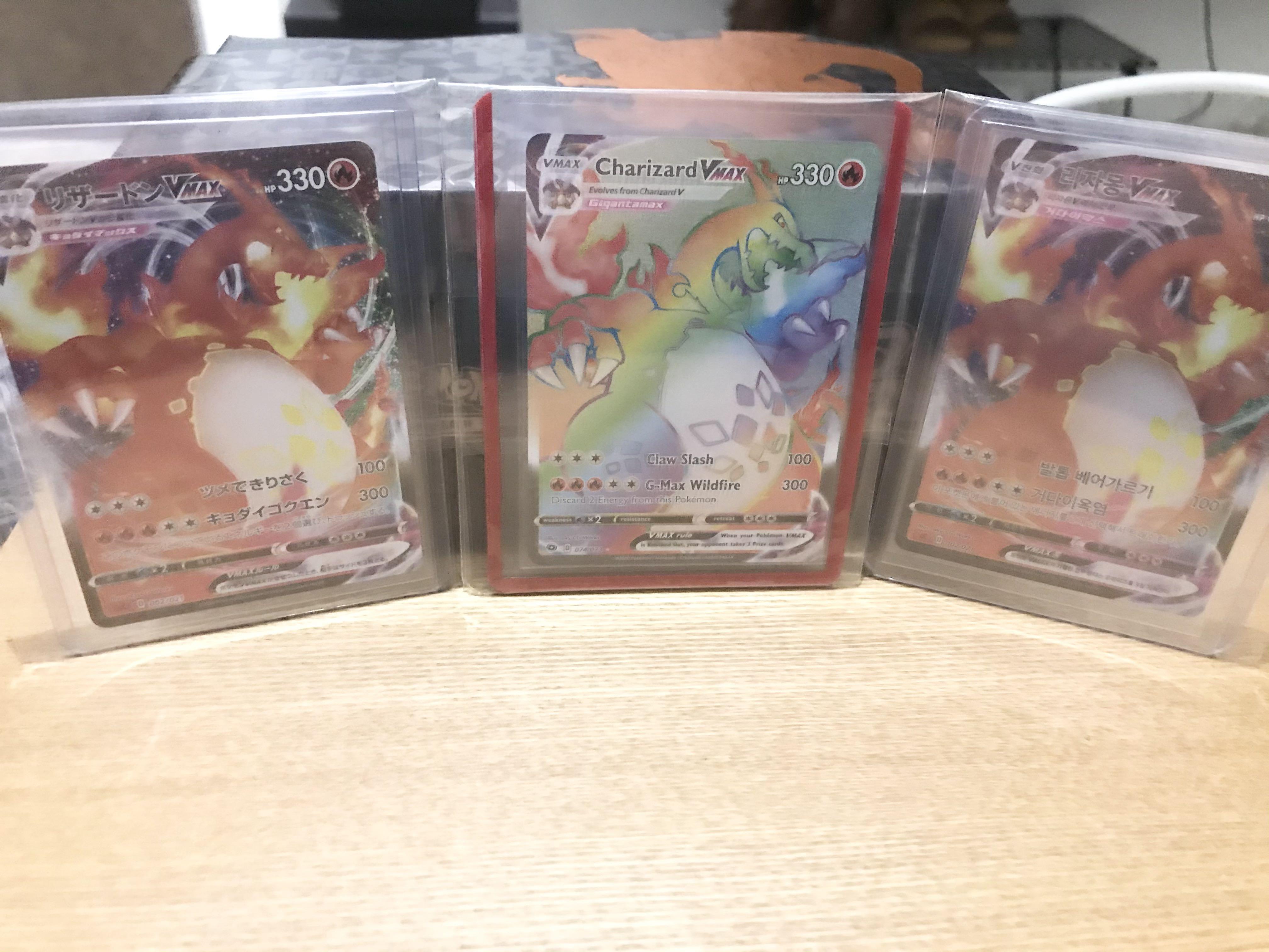 Rainbow Charizard VMAX Pokemon Champion’s Path, Hobbies & Toys, Toys ...