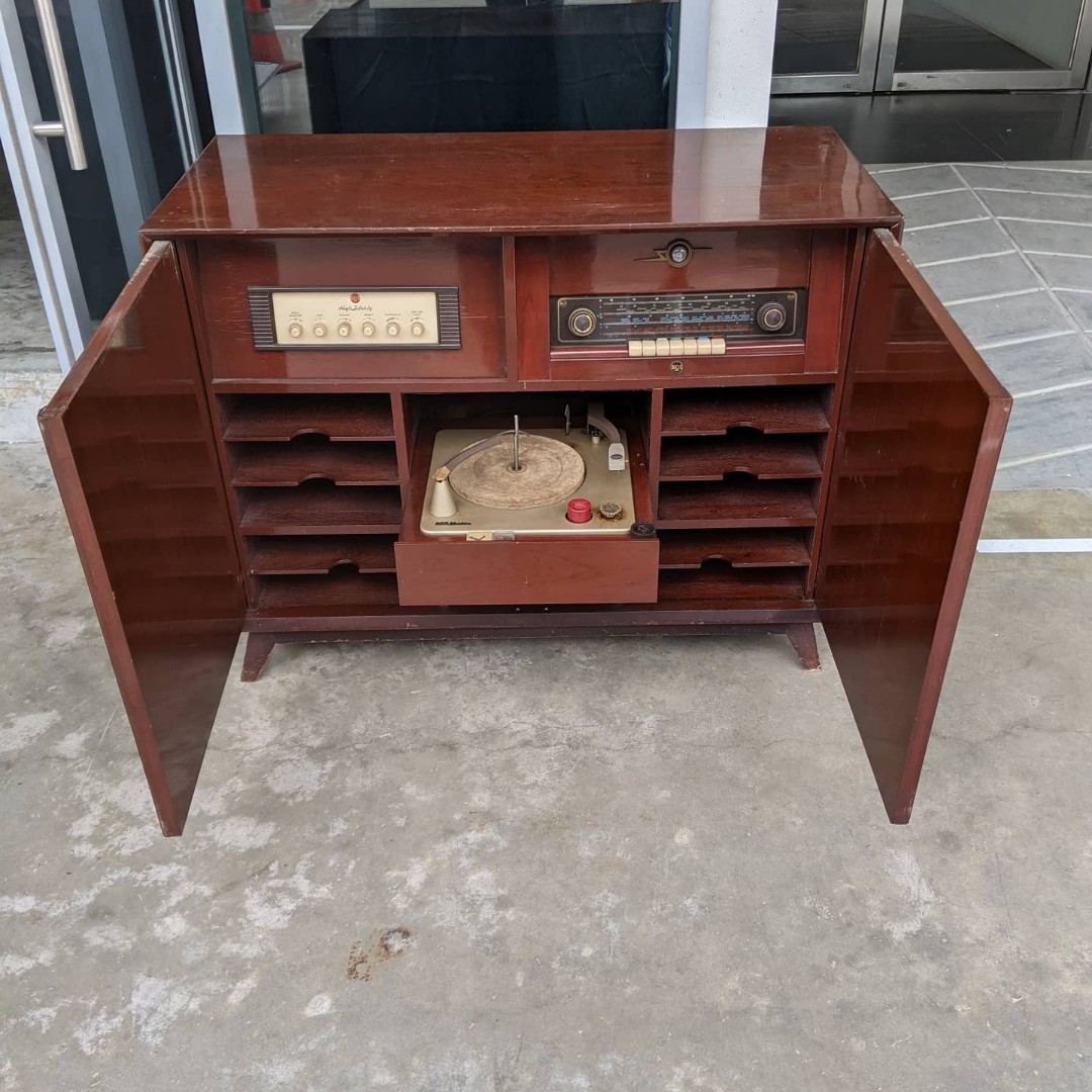 Vintage table record player tube amp, Furniture & Home Living, Home ...