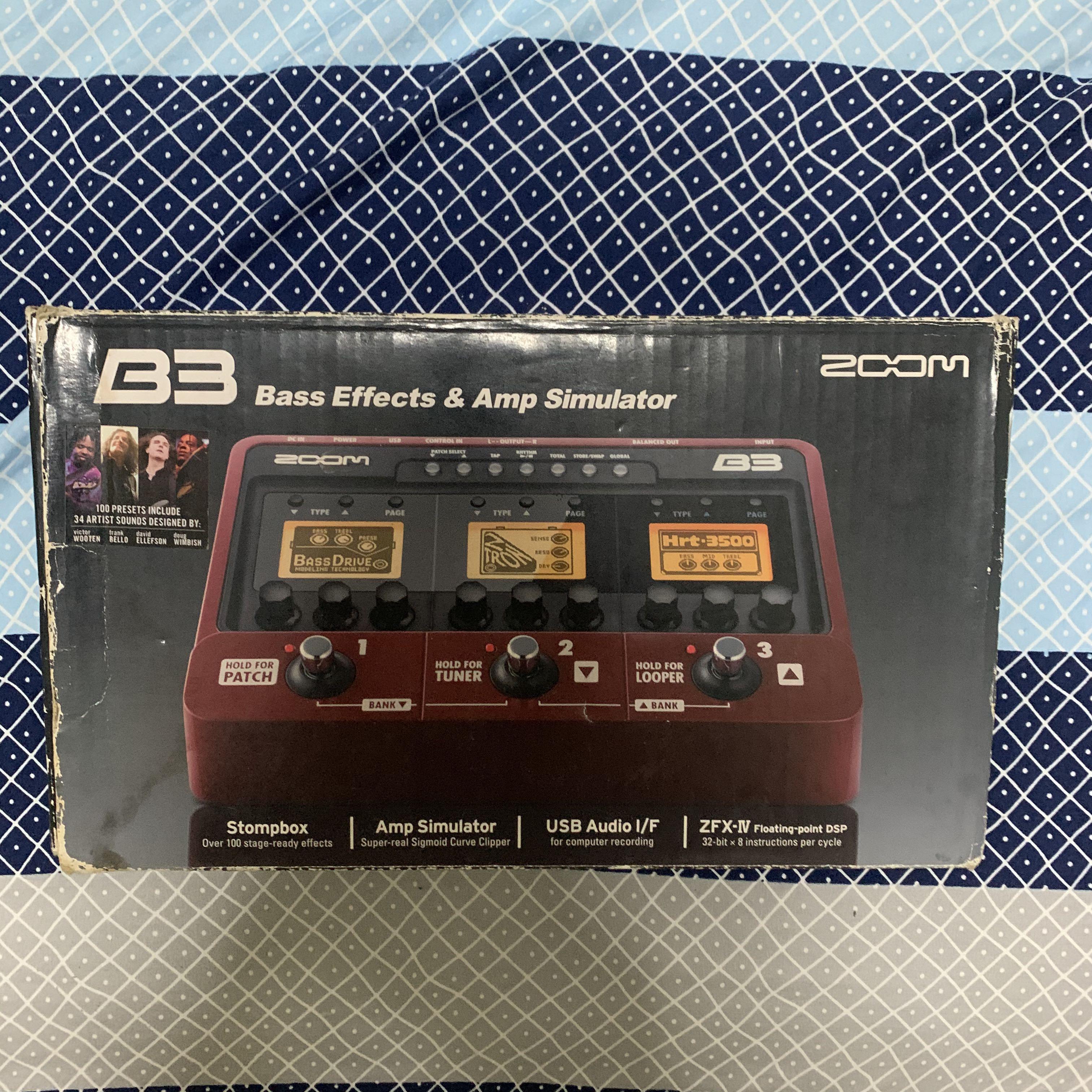 Zoom B3 bass effects and amp simulator, Hobbies & Toys, Music & Media ...