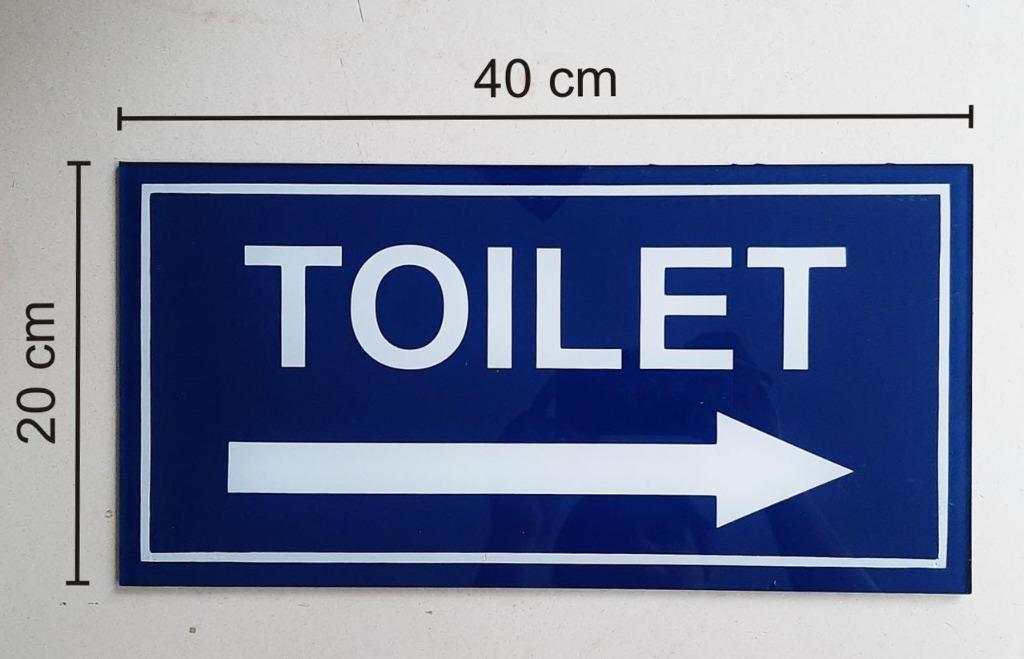 Acrylic Petunjuk Toilet Sign, Perabotan Rumah di Carousell