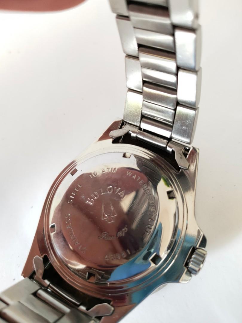 Auth Bulova Diver 10ATM Automatic Date Watch By Big Ben Watches, Men's ...