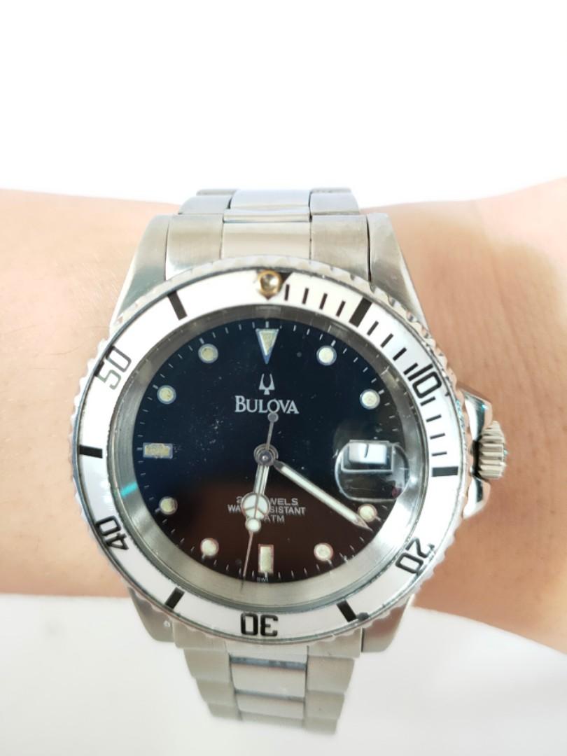 Auth Bulova Diver 10ATM Automatic Date Watch By Big Ben Watches, Men's ...