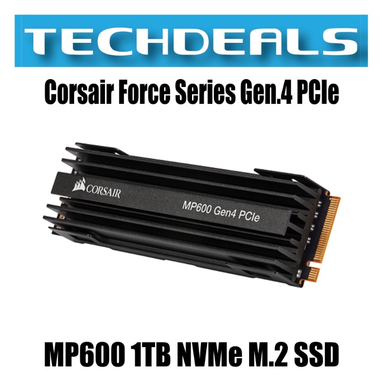Corsair Force Series Gen.4 PCIe MP600 1TB NVMe M.2 SSD, Computers ...