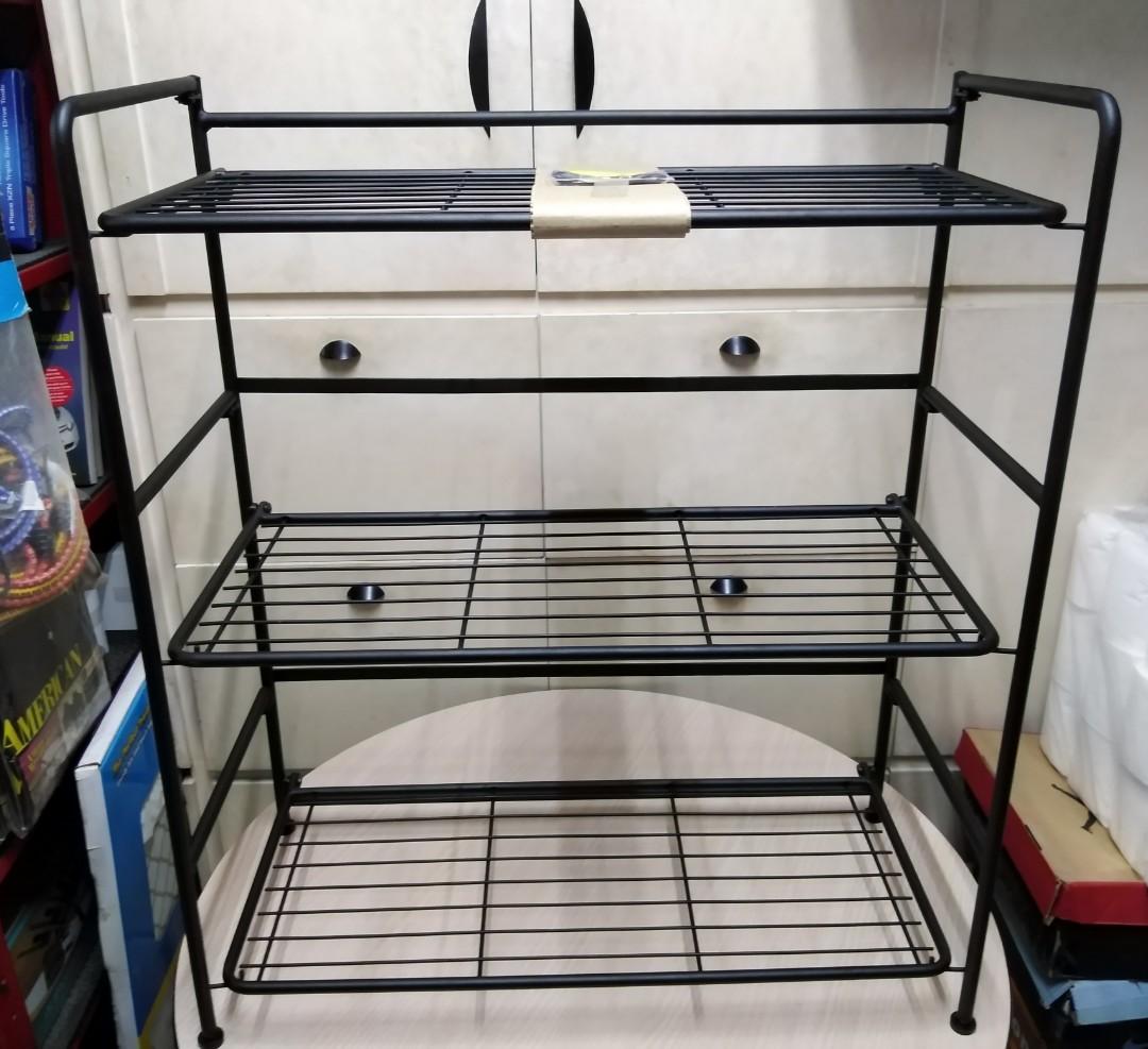 FLIPSHELF Shelving in Seconds, Wide 3 Shelf, Black, Furniture & Home Living, Furniture, Shelves ...