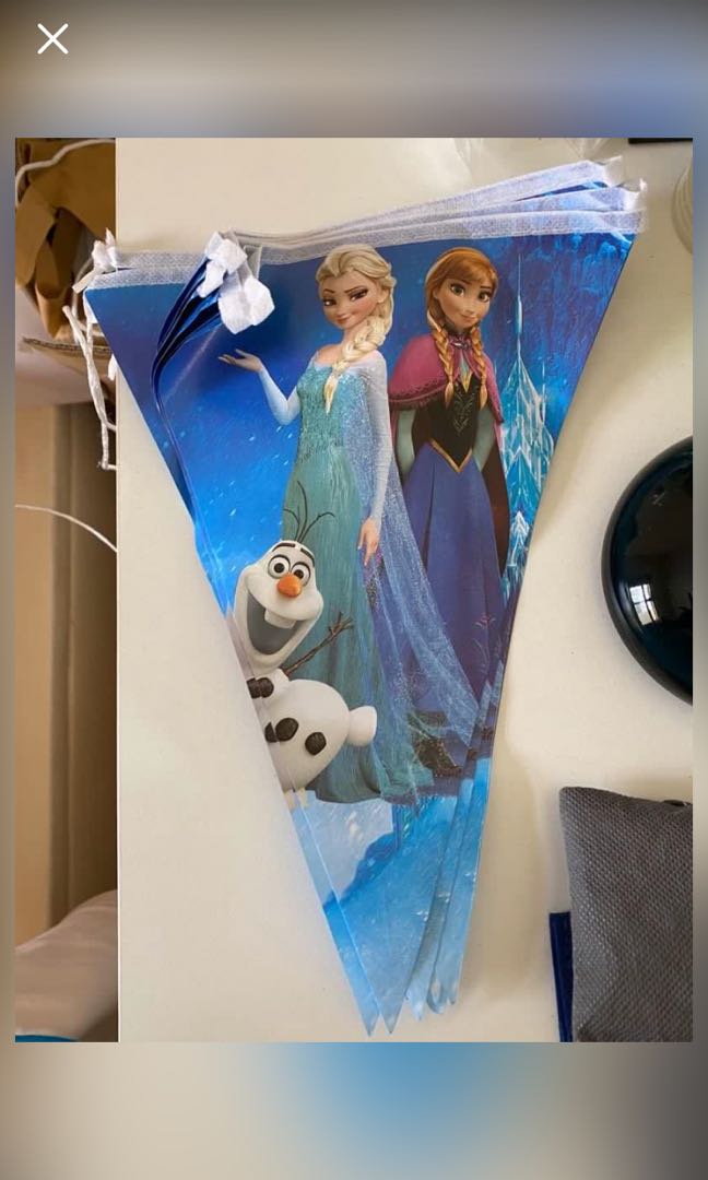 Frozen Elsa birthday Banner, Hobbies & Toys, Stationery & Craft ...
