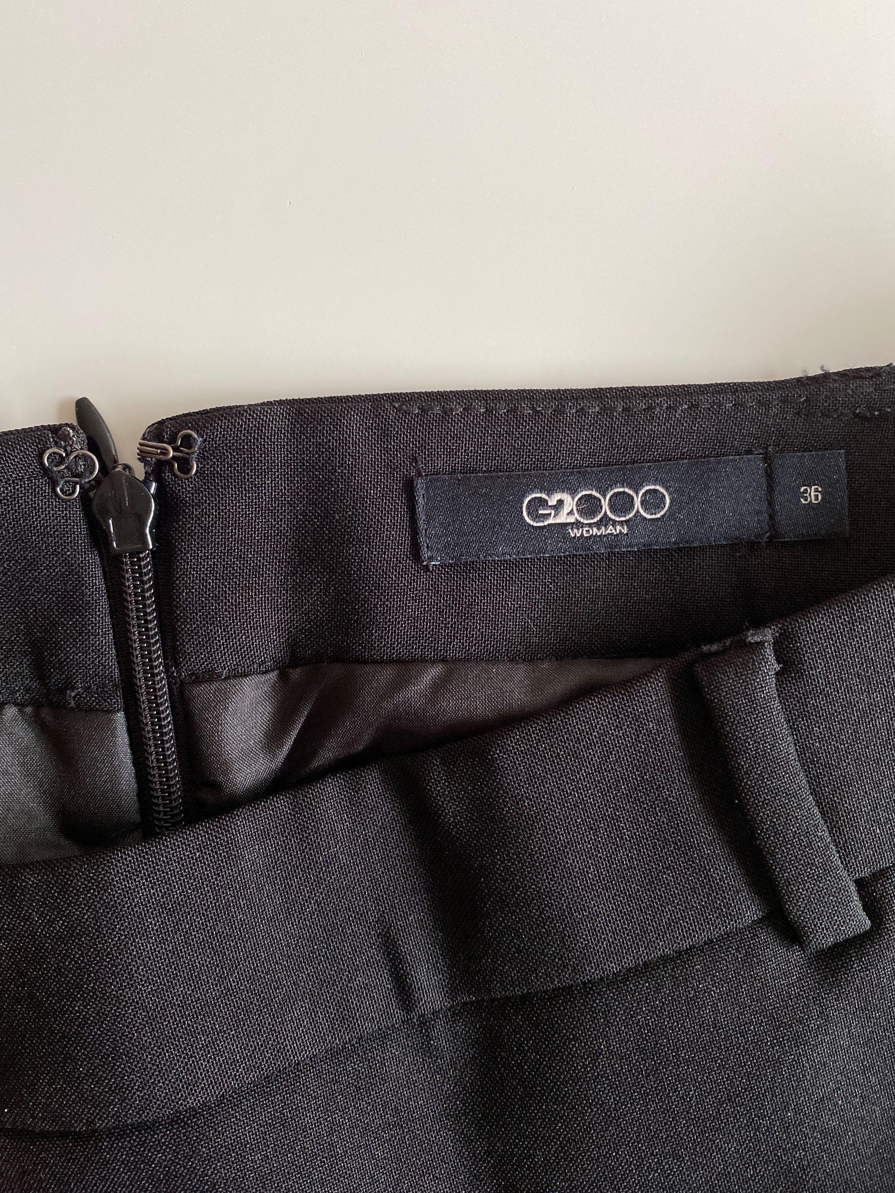 G2000 woman basic h-shape black sateen skirt, Women's Fashion, Tops ...