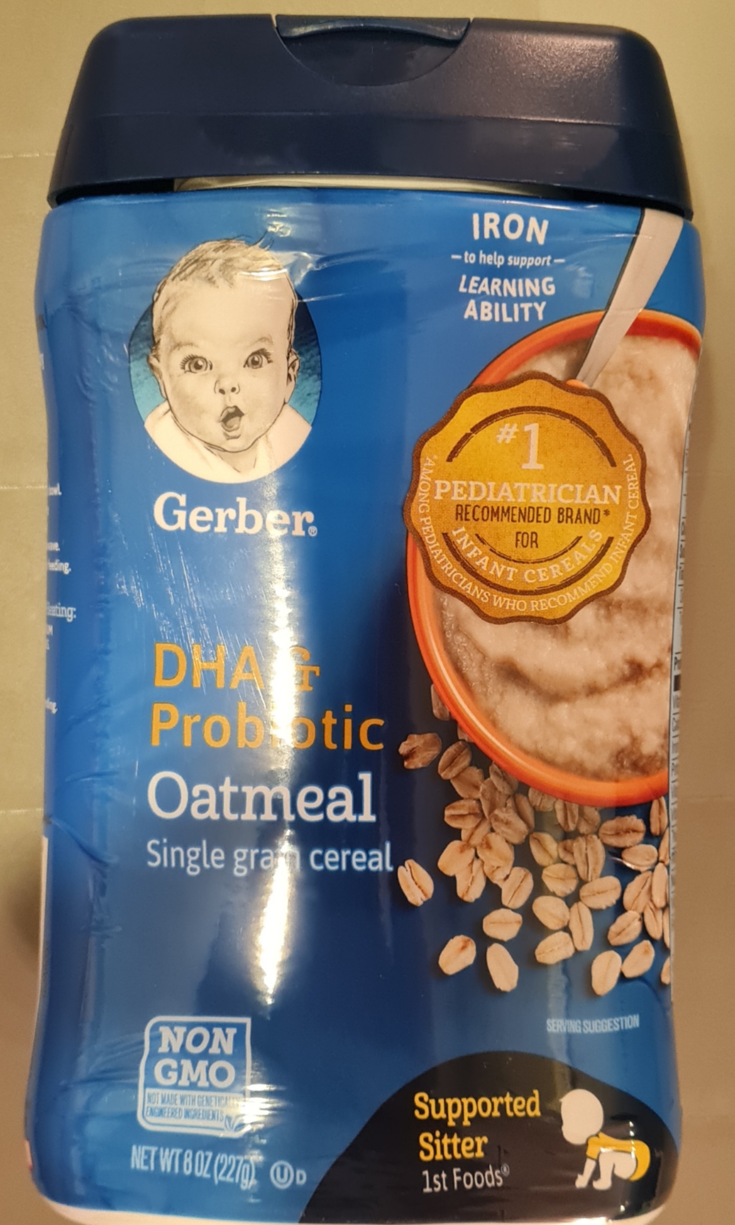 Gerber DHA & Probiotic Oatmeal Cereal, Babies & Kids, Nursing & Feeding ...