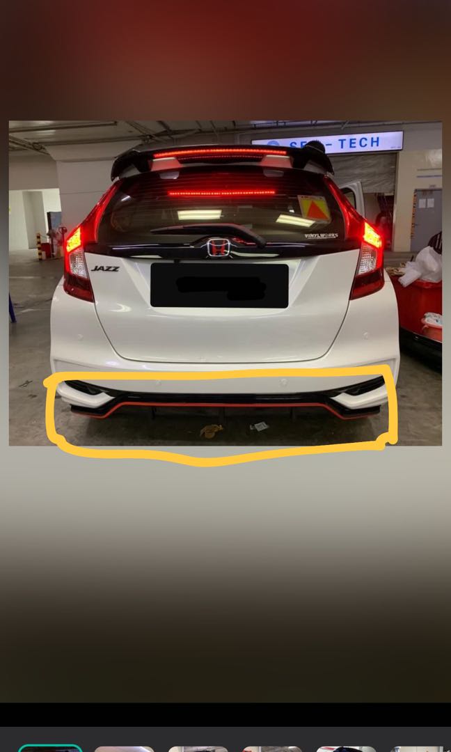 Honda Jazz / Fit Rear diffuser, Car Accessories, Accessories on Carousell