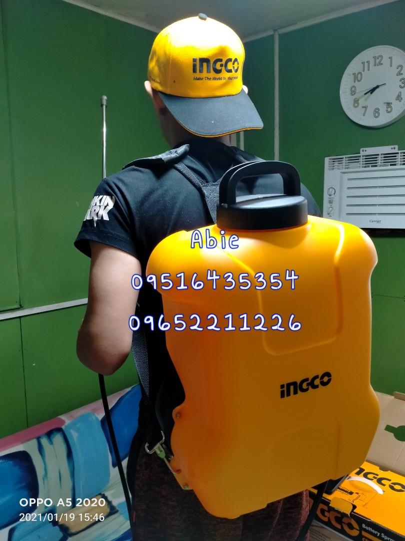 INGCO 16L 20V Cordless Li-ion Knapsack Sprayer, Furniture & Home Living ...
