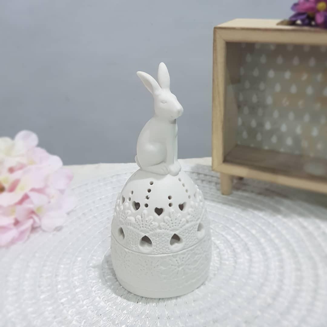 Lace bunny rabbit egg storage, Furniture & Home Living, Home Decor ...