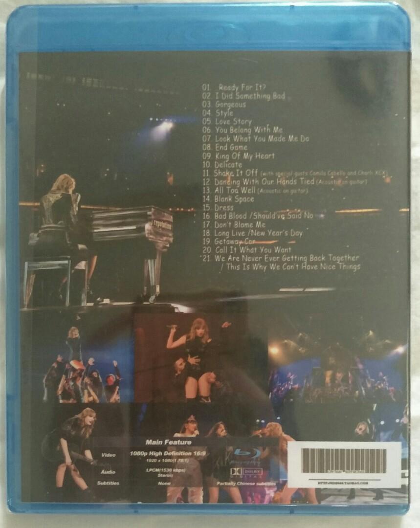 [Music Empire] Taylor Swift - Reputation Stadium Tour Concert Blu-Ray ...