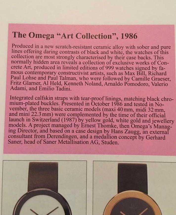Omega Art Collection 1987 Limited Edition 579 / 999 Museum Collection ...