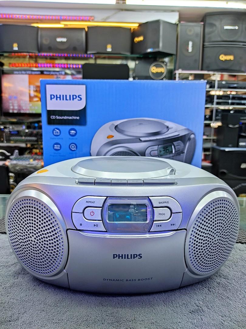 Philips CD/Cassette/FM Player AZ127 (White), Audio, Portable Music ...