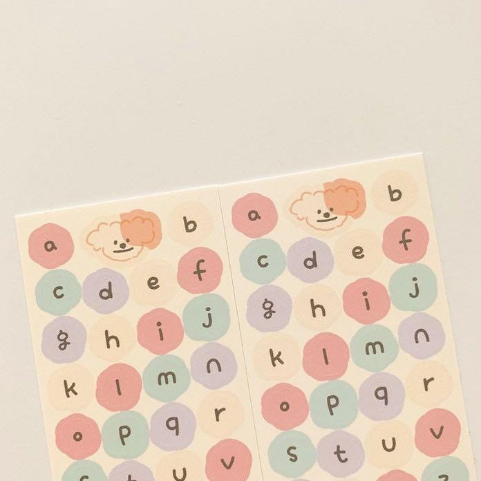 cute alphabet stickers, Hobbies & Toys, Stationery & Craft, Stationery ...