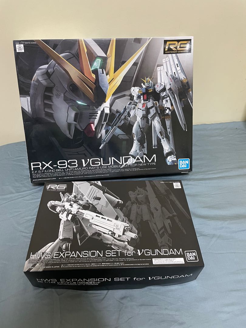 RG Nu Gundam and RG Nu Gundam HWS set, Hobbies & Toys, Toys & Games on ...