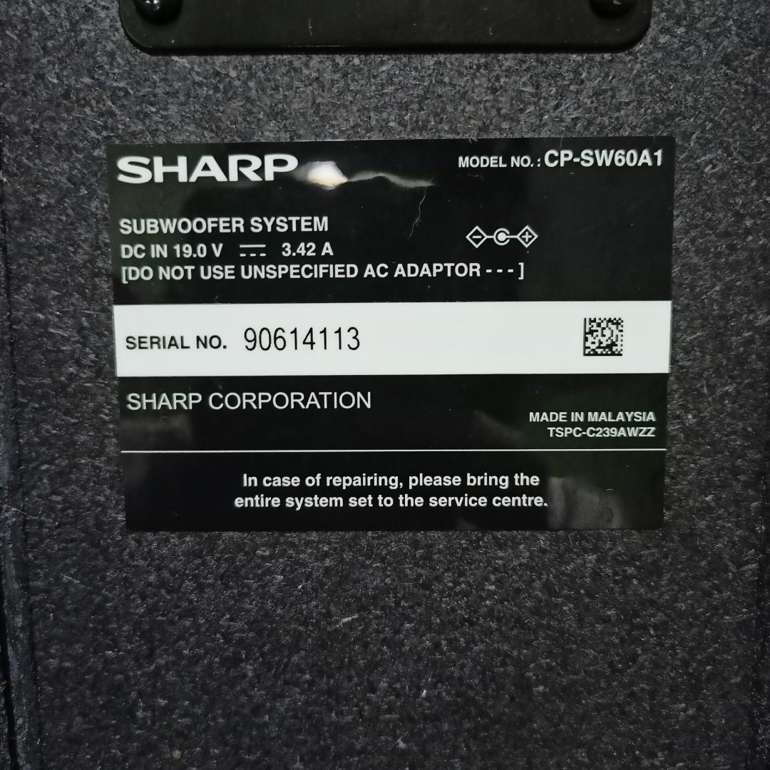 Sharp Subwoofer, Audio, Soundbars, Speakers & Amplifiers on Carousell