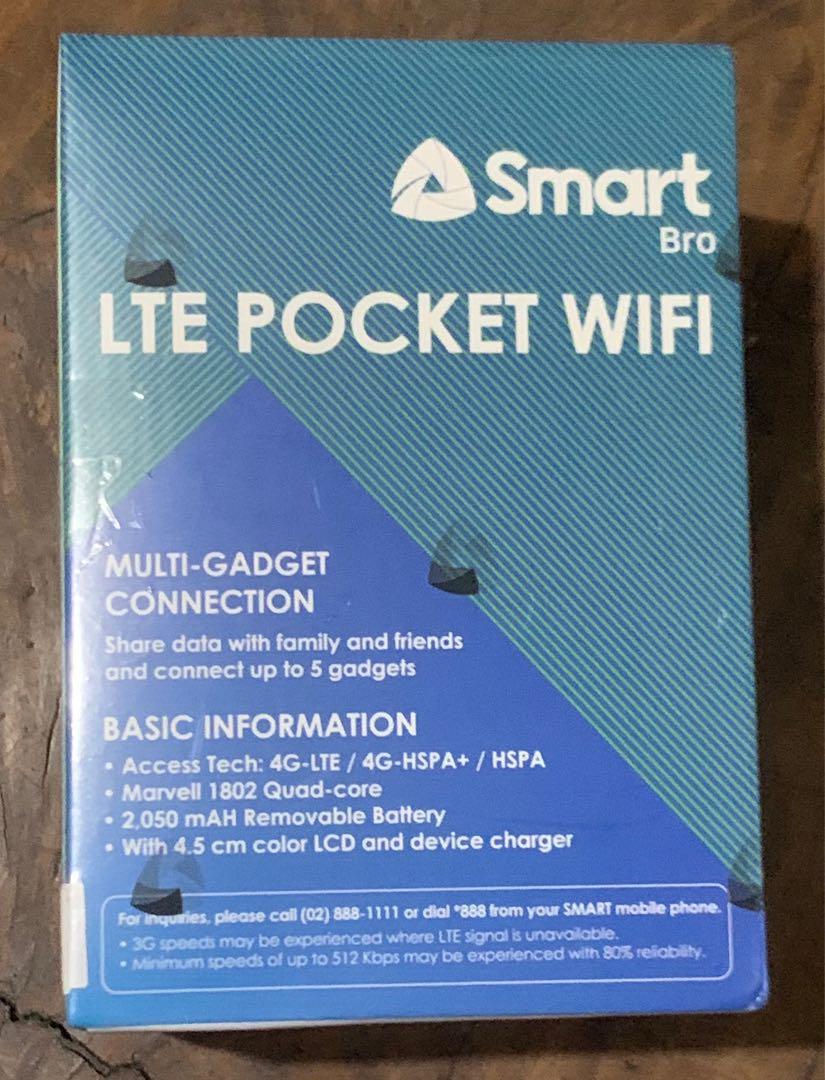 Smart Bro 4G LTE Pocket WiFi Black With LTE SIM, TV & Home Appliances ...