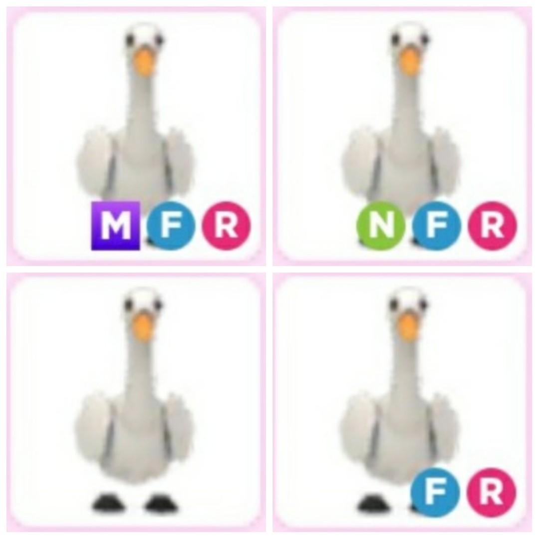 Swan Normal Neon Mega Adopt me pet Roblox, Video Gaming, Gaming ...