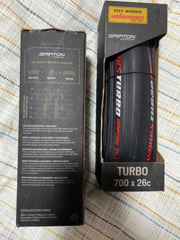 S-Works Turbo Gripton Clincher 700 x 26C, Sports Equipment, Bicycles ...
