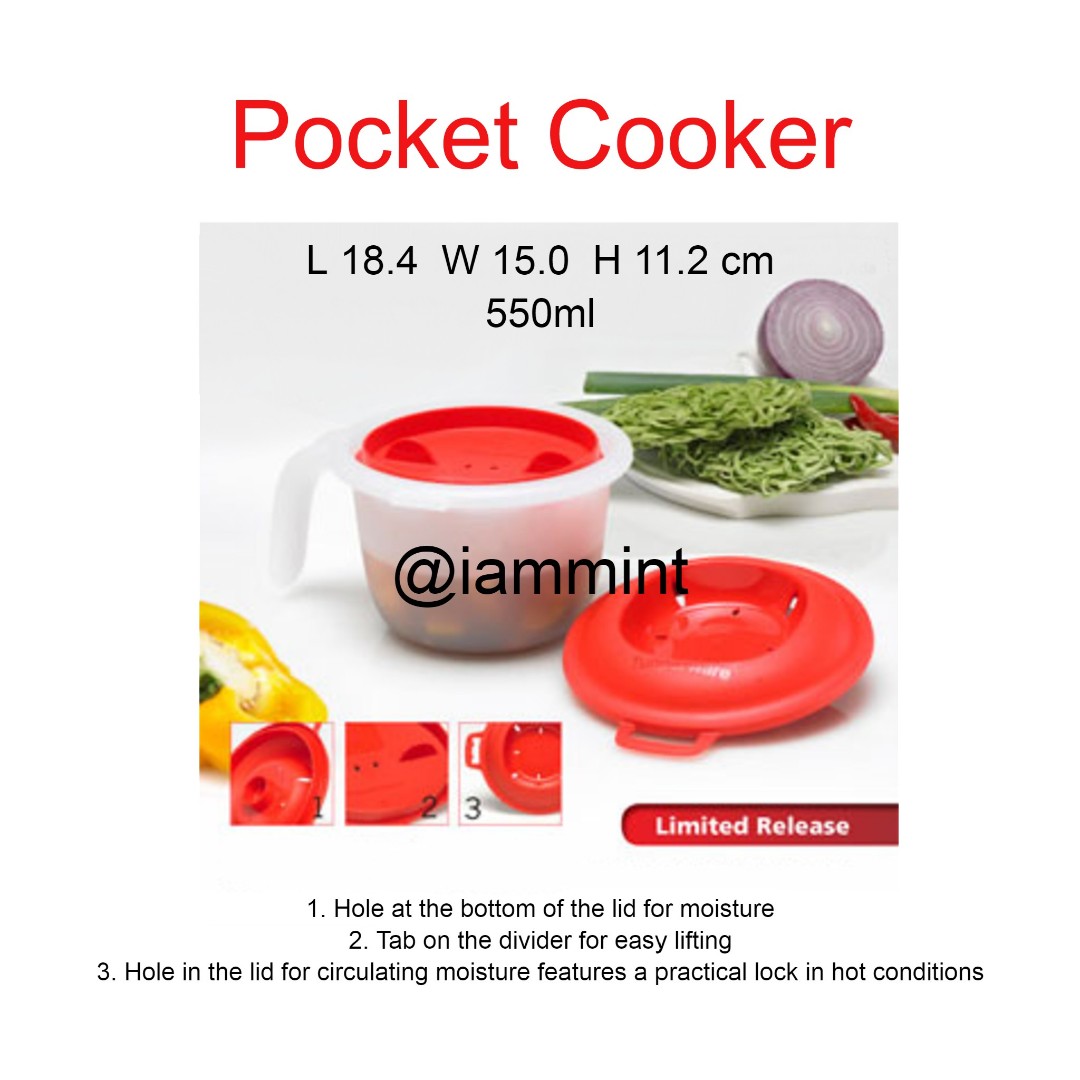 Tupperware 550 ml Microwavable/ Microwave Safe Pocket Rice Cooker ...