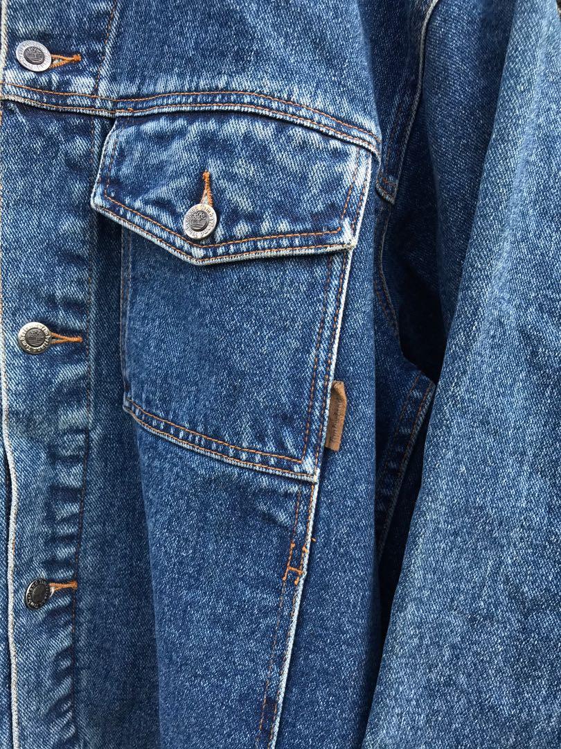Vintage Timberland Denim Jacket, Men's Fashion, Coats, Jackets and ...
