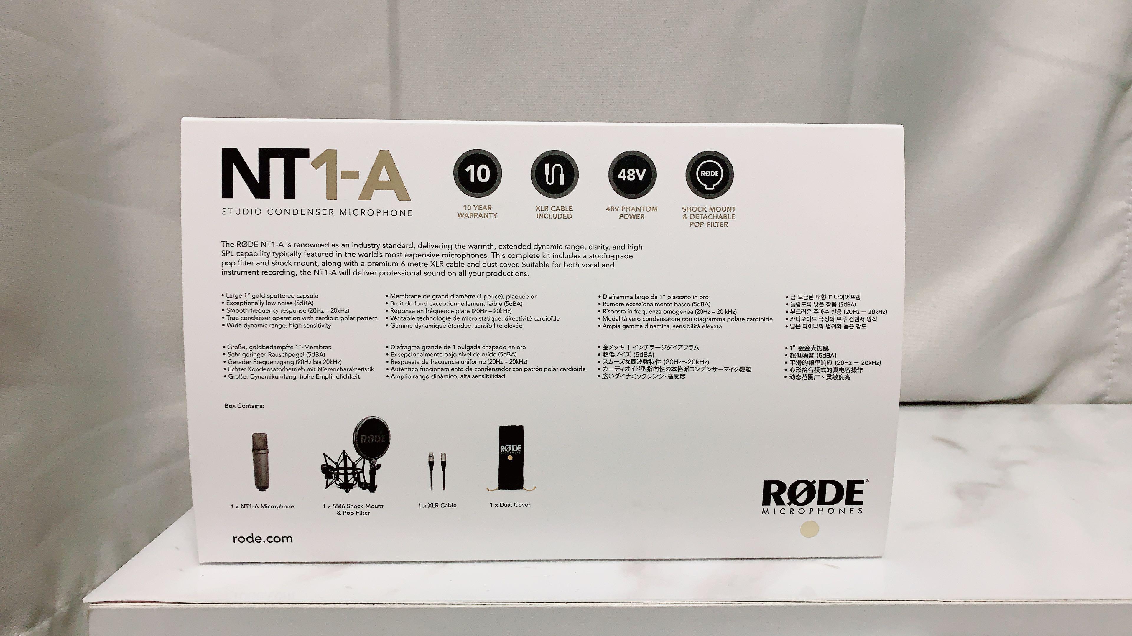 現貨 Rode NT1-A Complete Vocal Recording 銀色, 音響器材, 可攜式音響設備 - Carousell