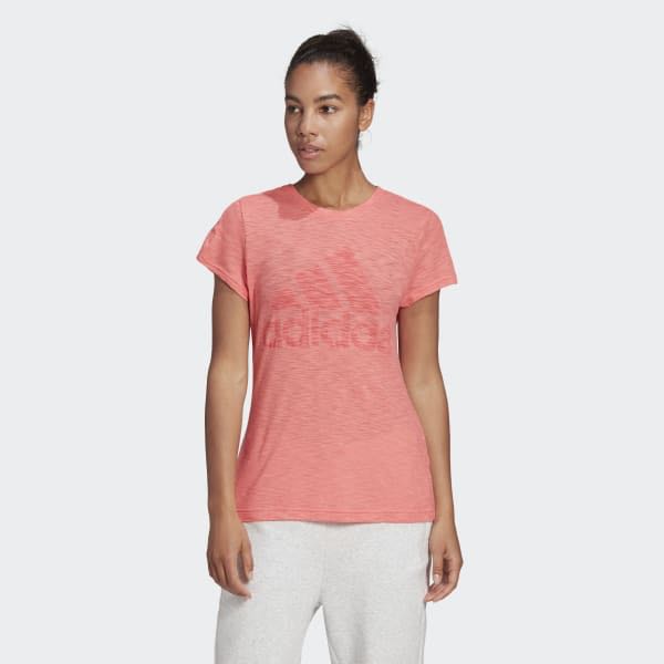 Adidas Winners Tee in Semi Flash Red #1010New, Women's Fashion, Tops ...