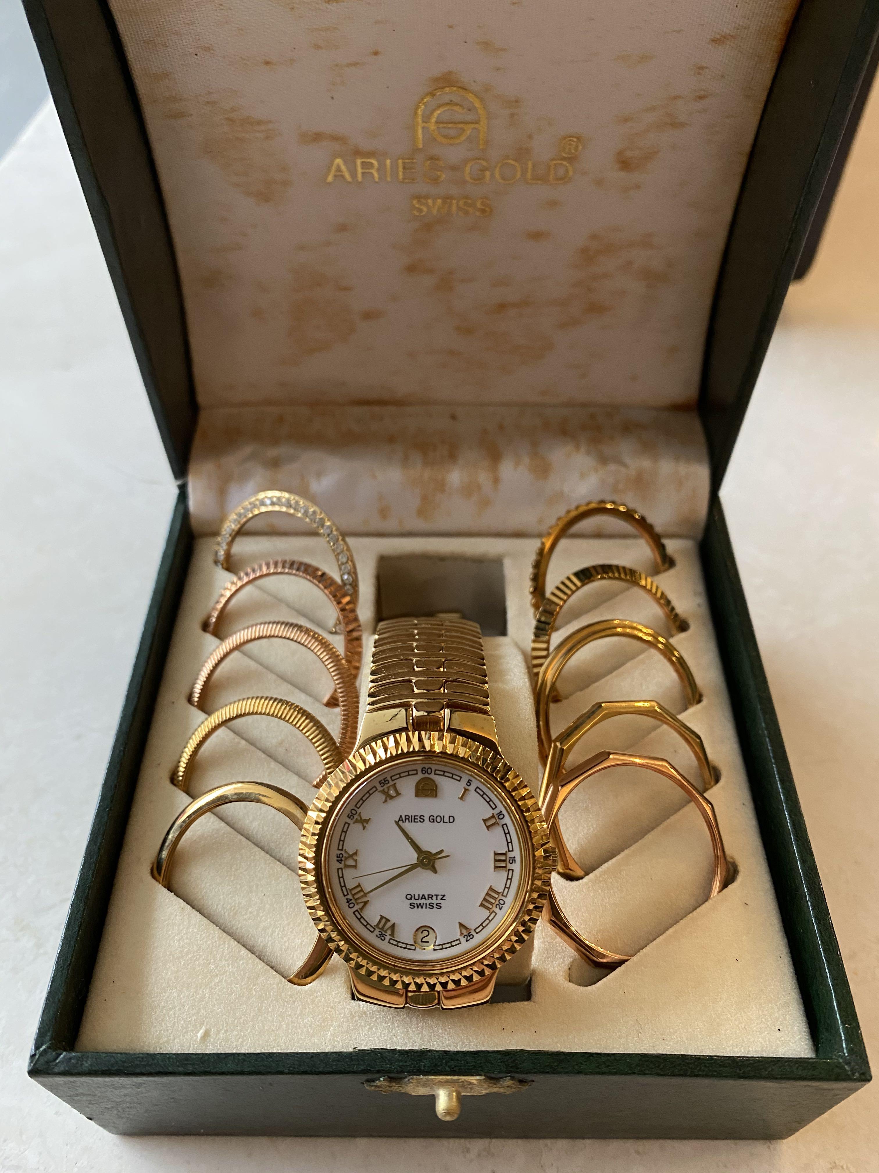 Aries Gold Swiss women watch, Women's Fashion, Watches & Accessories ...