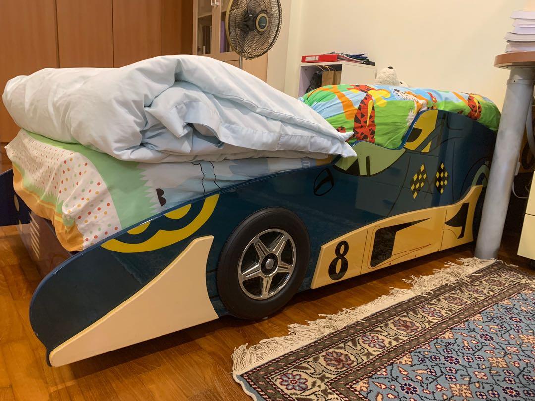 F1 Racing car bed frame and or mattress, Furniture & Home Living ...