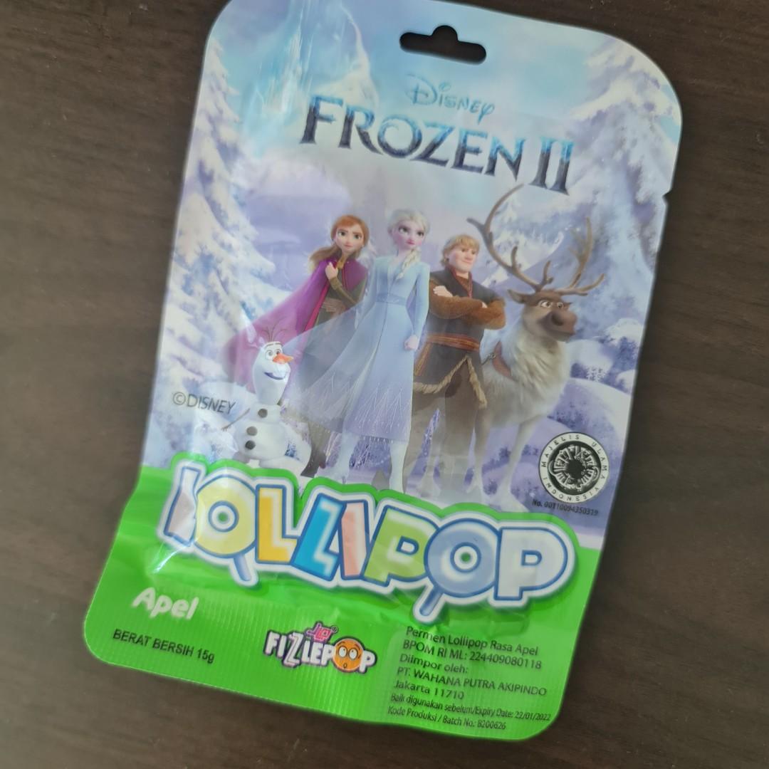 Frozen II Lollipop with Popping Candy, Food & Drinks, Chilled & Frozen ...