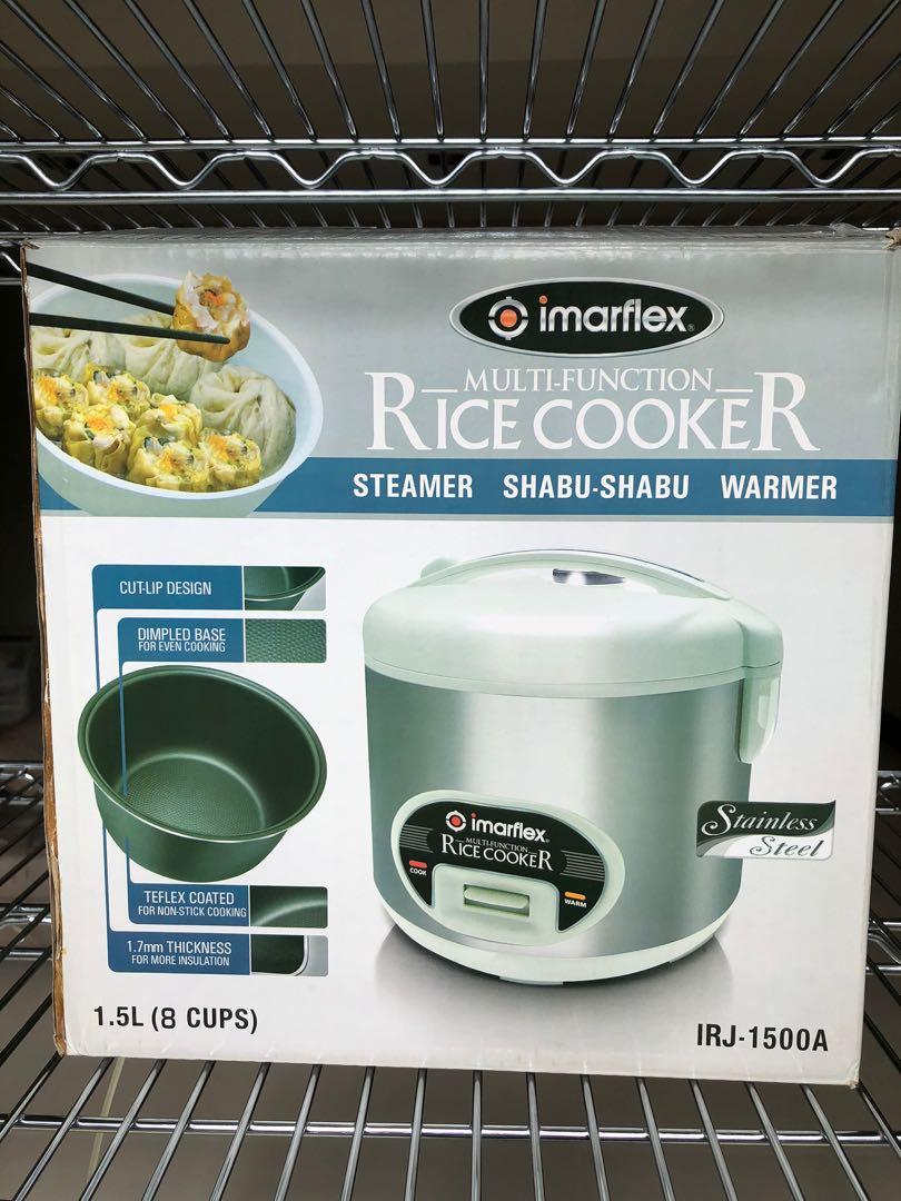Imarflex Multi Function Rice Cooker Steamer Shabu-shabu Warmer 1.5 li ...