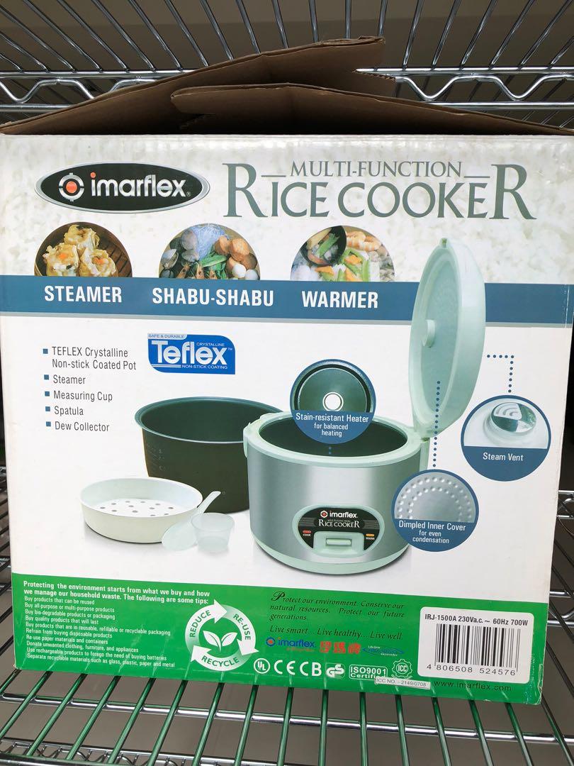 Imarflex Multi Function Rice Cooker Steamer Shabu-shabu Warmer 1.5 li ...