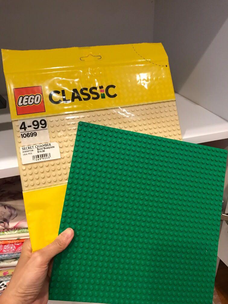 Lego base plate green and sand., Hobbies & Toys, Toys & Games on Carousell