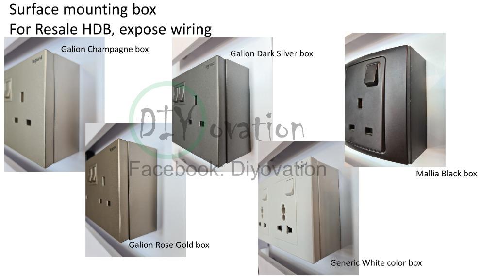 Legrand Galion Champagne/ Rose gold/ Dark Silver switch/ socket surface ...